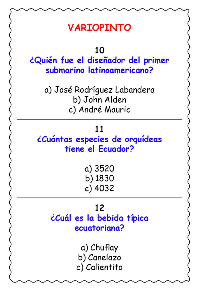 ¿Qué conoces del Ecuador? - Leterago